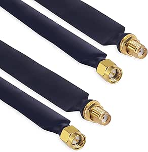 Lonlonty Cavo Piatto Prolunga Antenna Wifi, Cavo RP-SMA Maschio a Femmina per Finestre Cavo ...