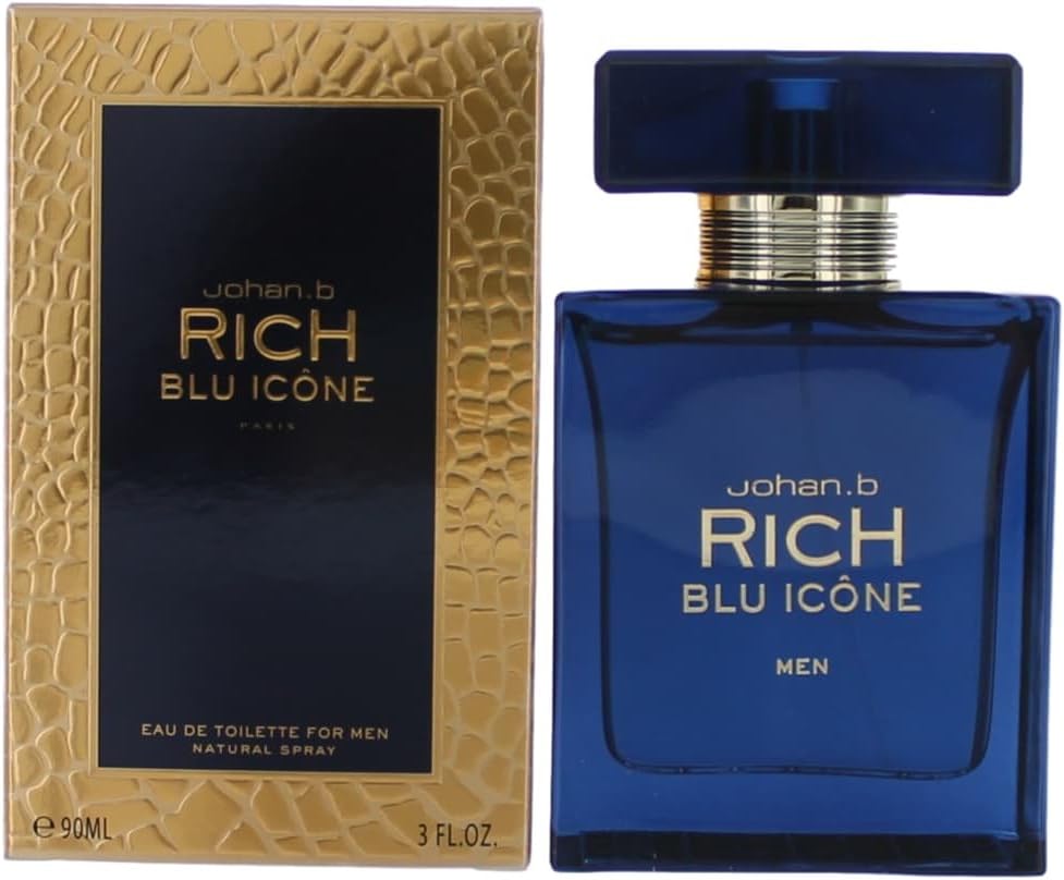 Amazon.com : Rich Blu Icone by Johan.b, 3 oz Eau De Toilette Spray for ...