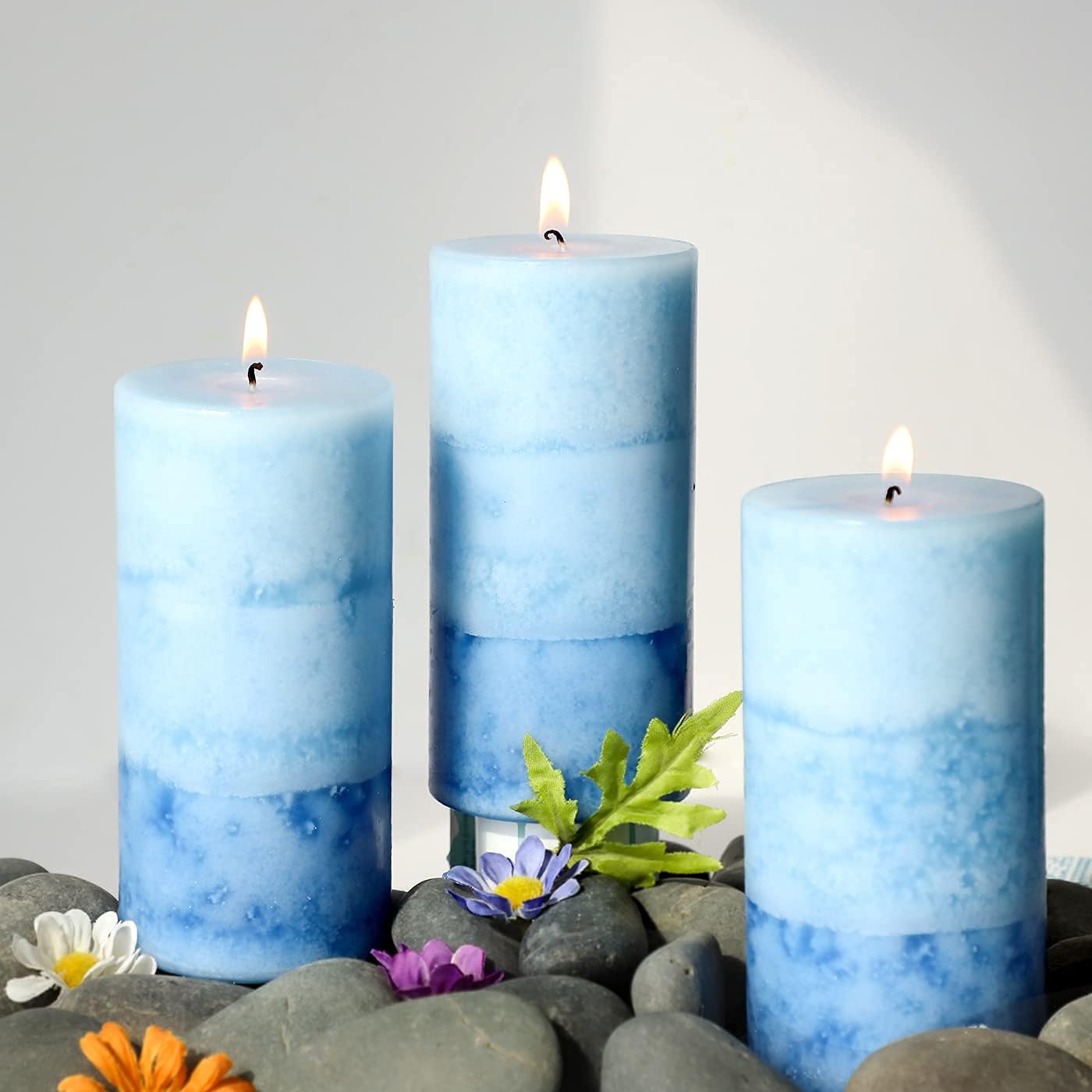 Amazon.com: CraftyCrocodile Scented Pillar Candle - Multi-Layered Hand ...