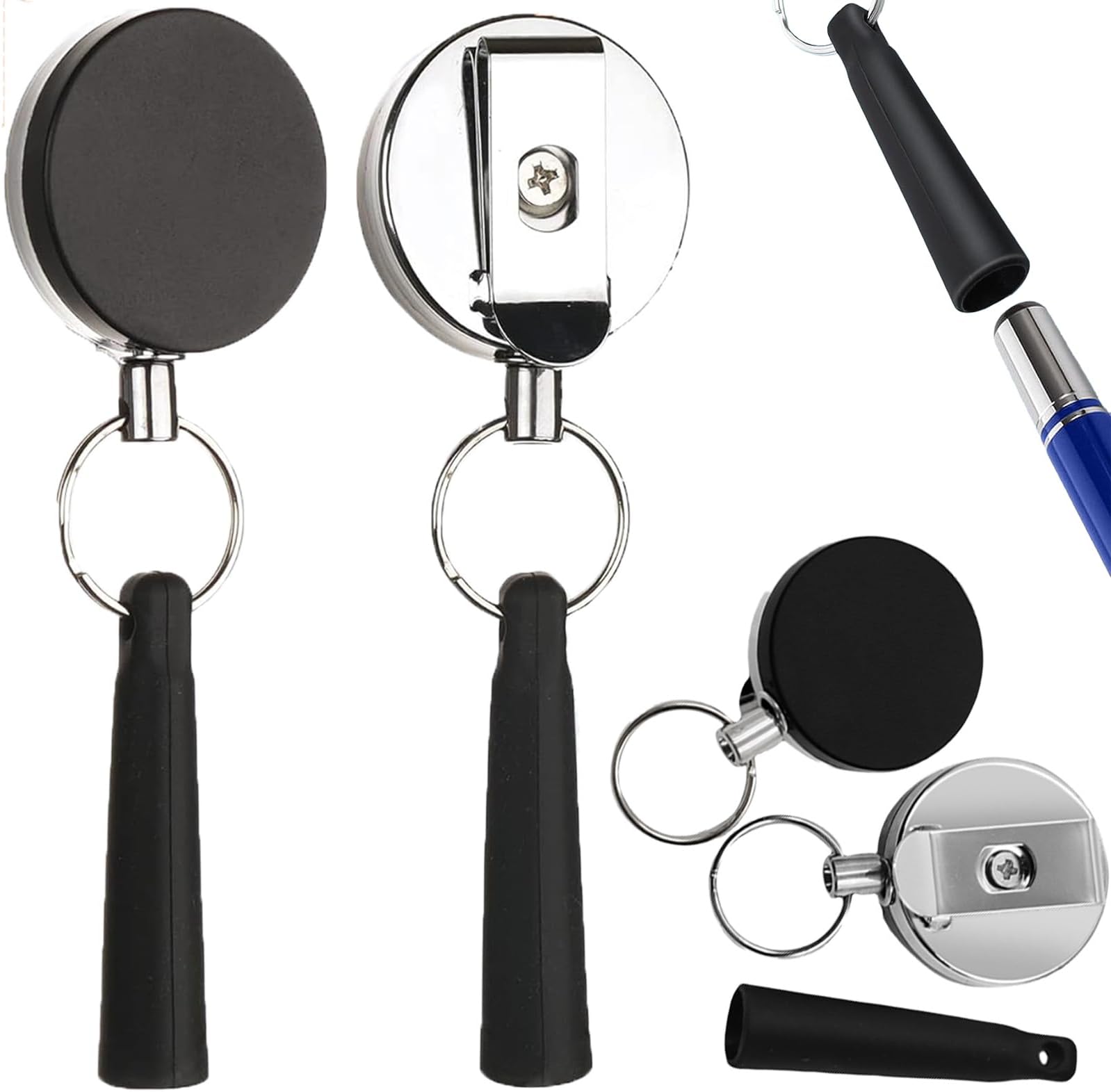 Amazon.com: MOREKEN 2PCS Heavy-duty retractable pen holders, Pencil ...
