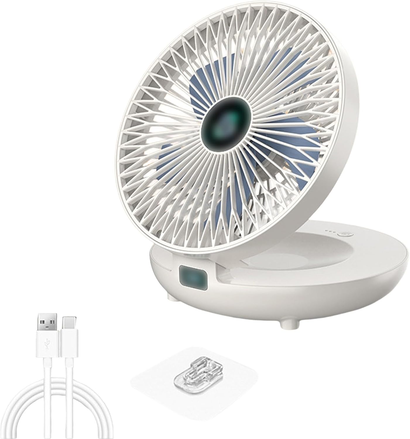 Amazon.com: 8 Inch Wall Mount Small Fan, USB Fan Foldable Desktop Fan ...