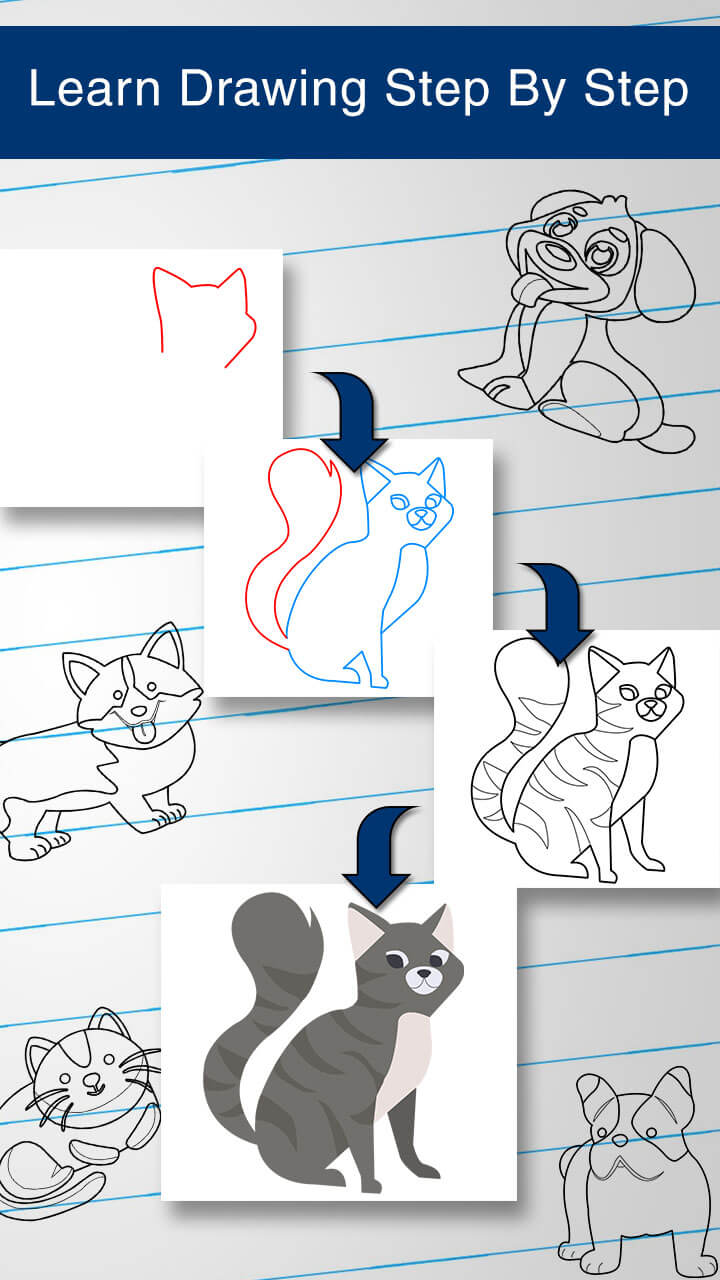 How to Draw Dogs and Cats - App on Amazon Appstore