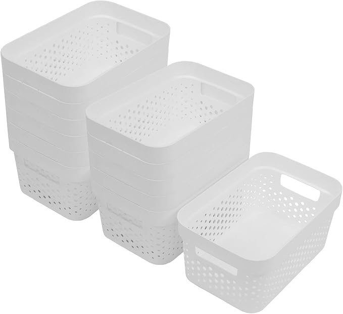 Amazon.com: Glad Plastic Baskets for Organizing, Set of 12 | Pantry ...