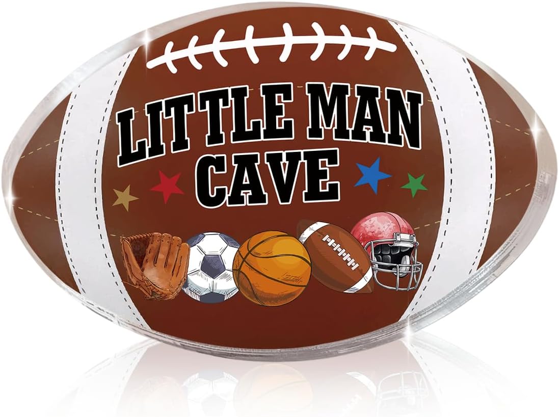 Amazon.com: Cool Football Desk Decor Sign Football Party Decorations ...