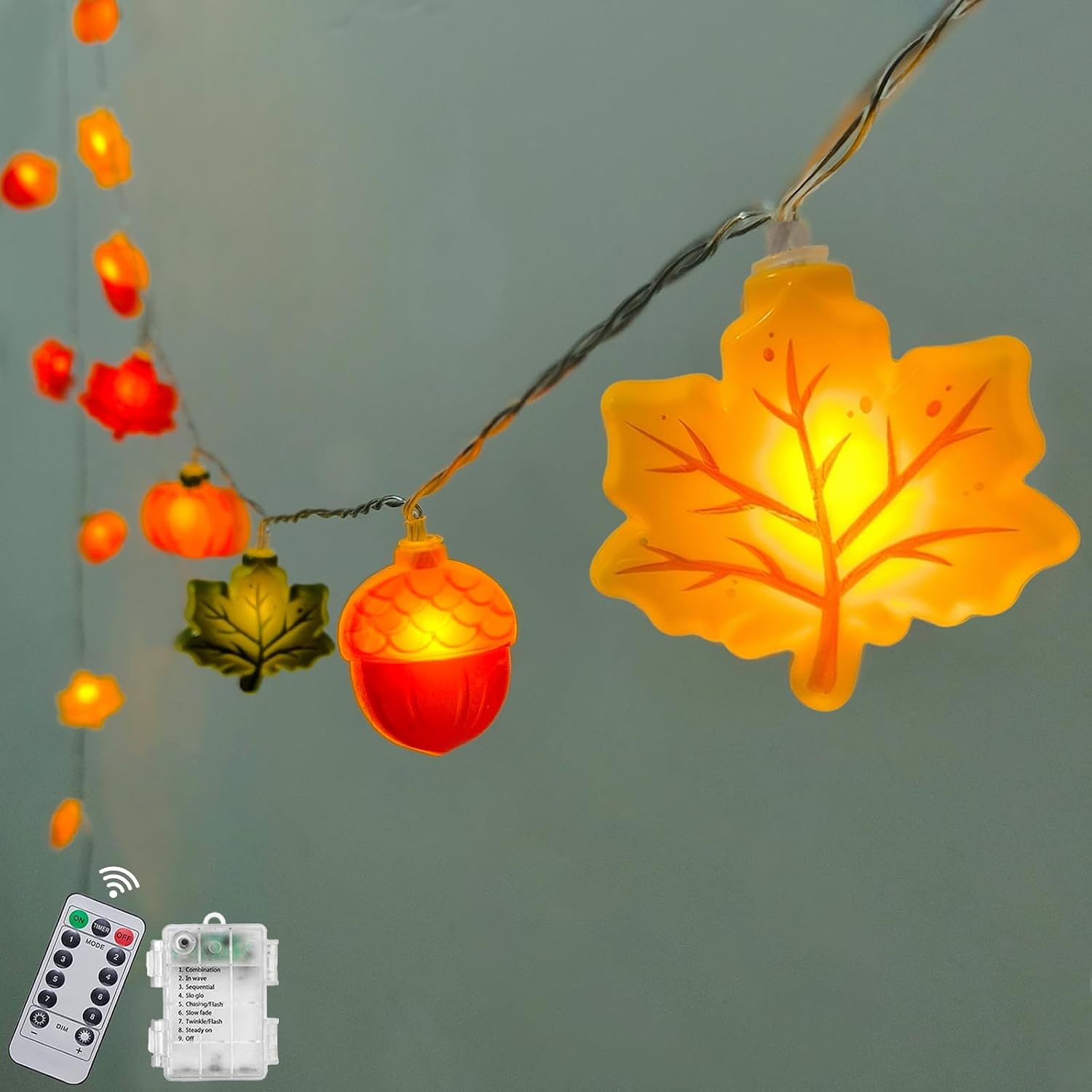 Amazon.com: Fall Thanksgiving Lights Battery Operated 10Ft 20 LED ...
