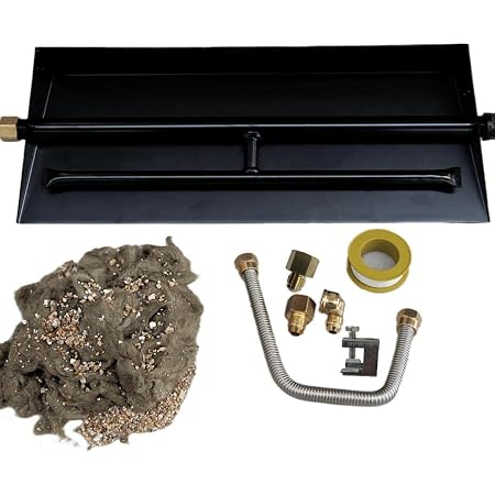 Amazon.com : Americangaslos 18"-24" Burner Pan for Gas Fireplace Gas ...