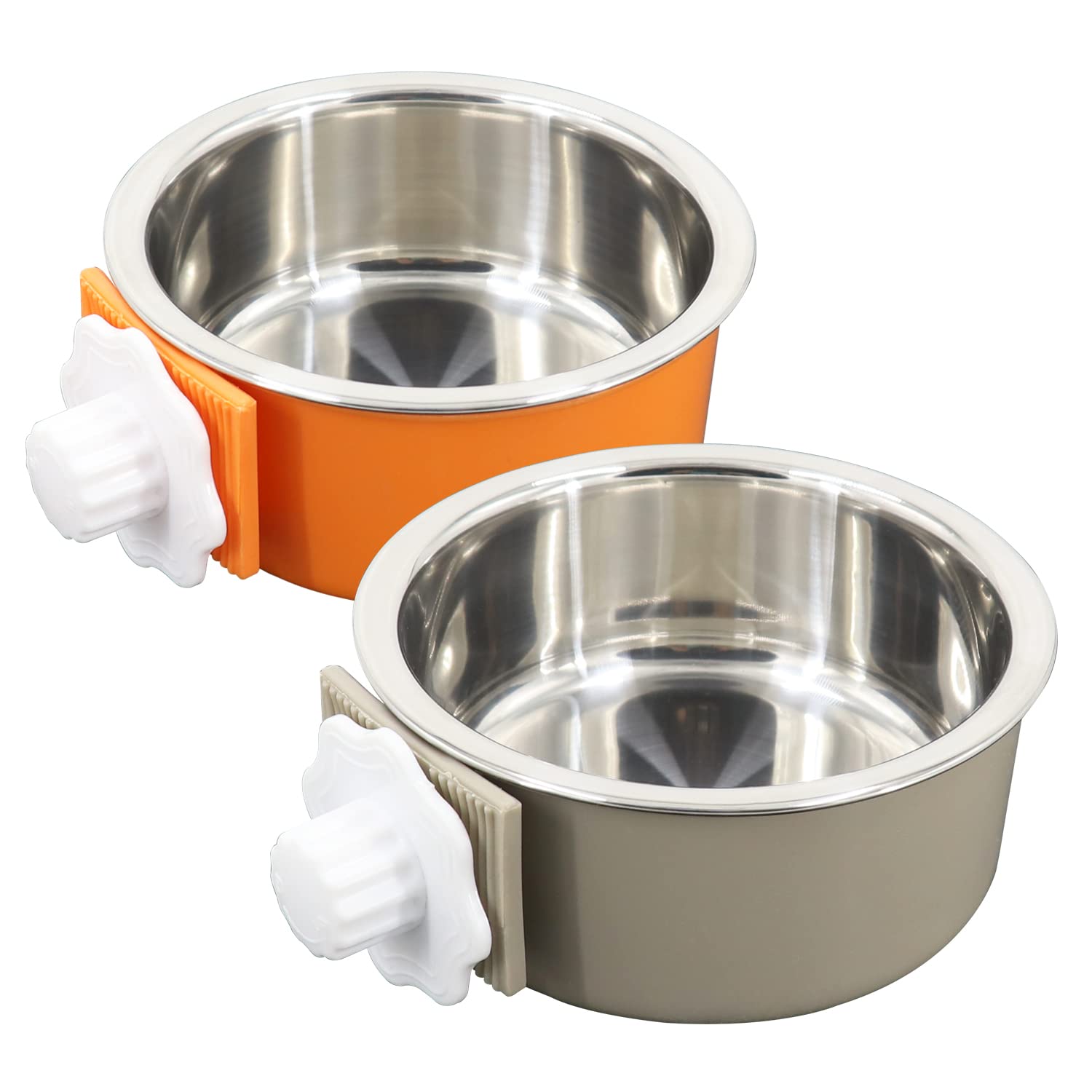 Snapklik.com : QIYADIN Dog Crate Bowl, Hanging Stainless Steel ...