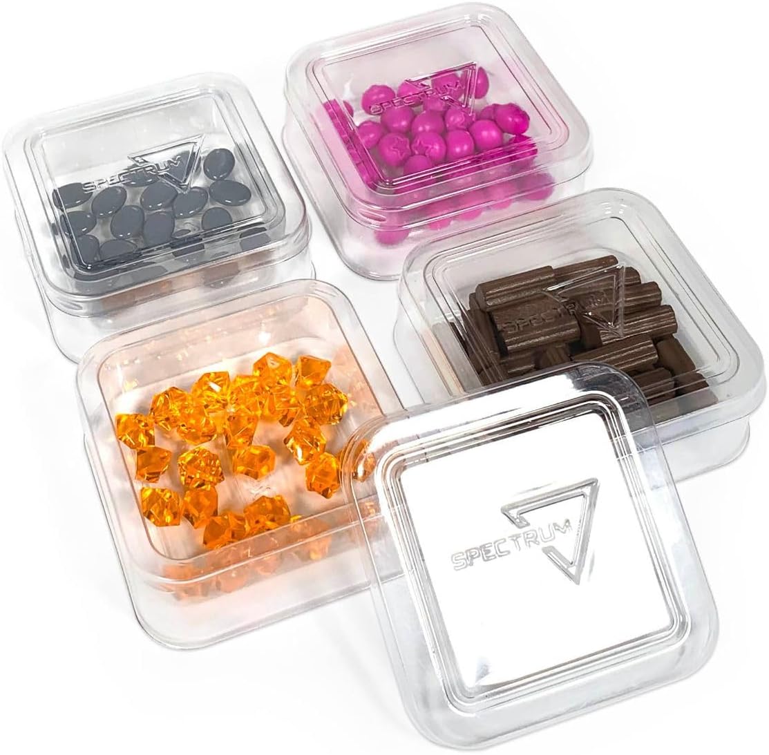 Amazon.com: UniqTraySystem 5-Pack Token Two-Cell Box for Board Game ...