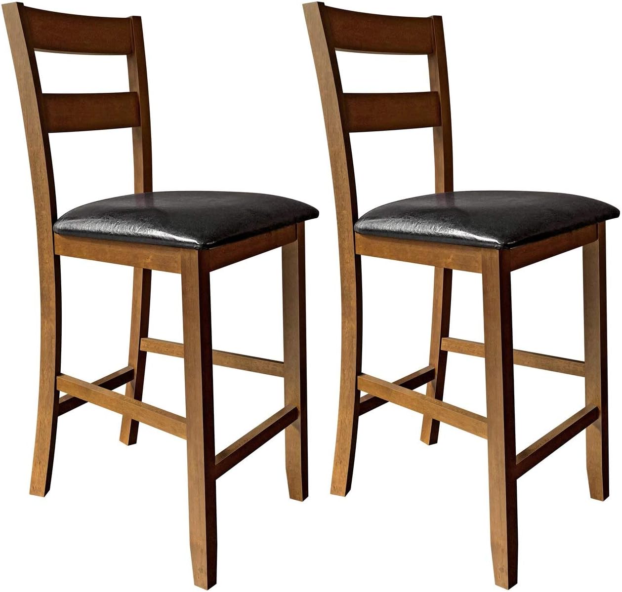 Amazon.com: CAPHAUS Cody Solid Wood Double-Slat Back Bar & Counter ...