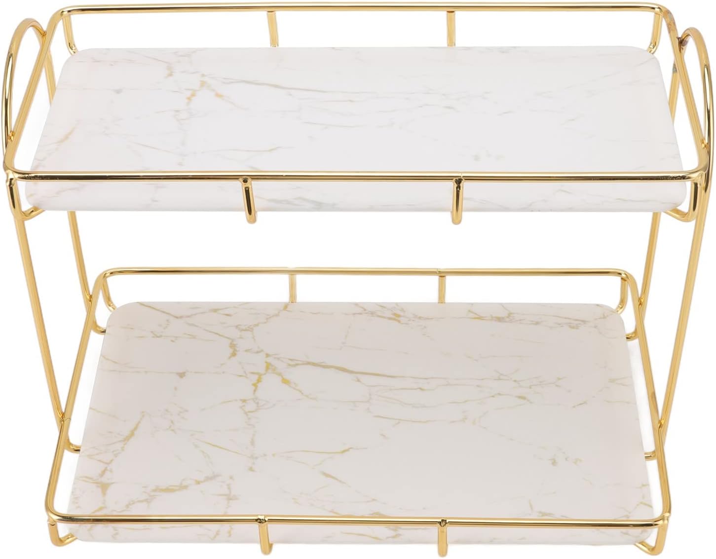 Amazon.com: Hilitand 2 Tier Cosmetic Organizer Large Capacity Bathroom ...