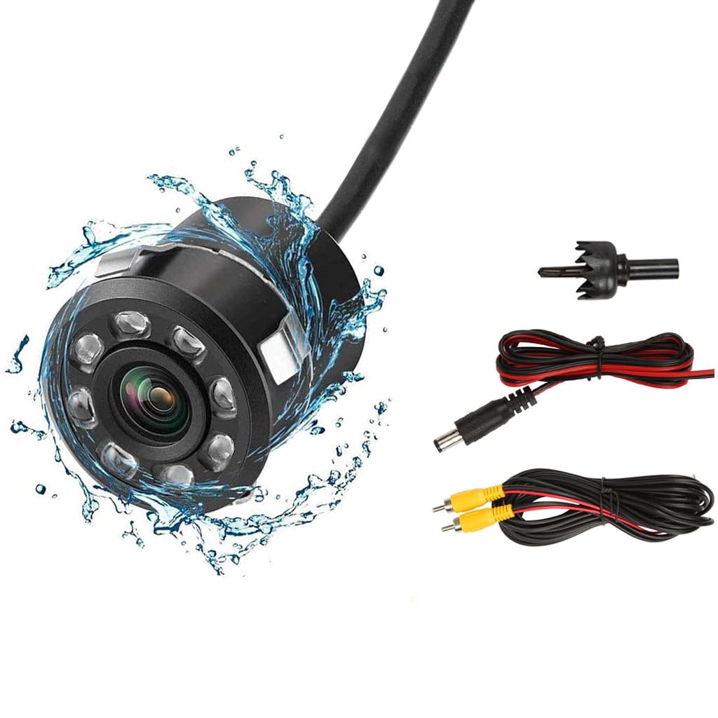 Audio Wheels' 8 LED Night Vision Car Back Rearview HD Waterproof ...