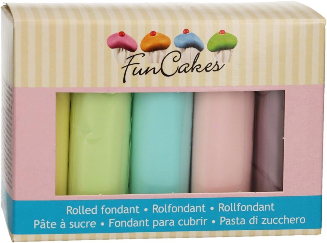 FunCakes Fondant Multipack Pastel Colours: Easy to Use, Delicious Taste ...