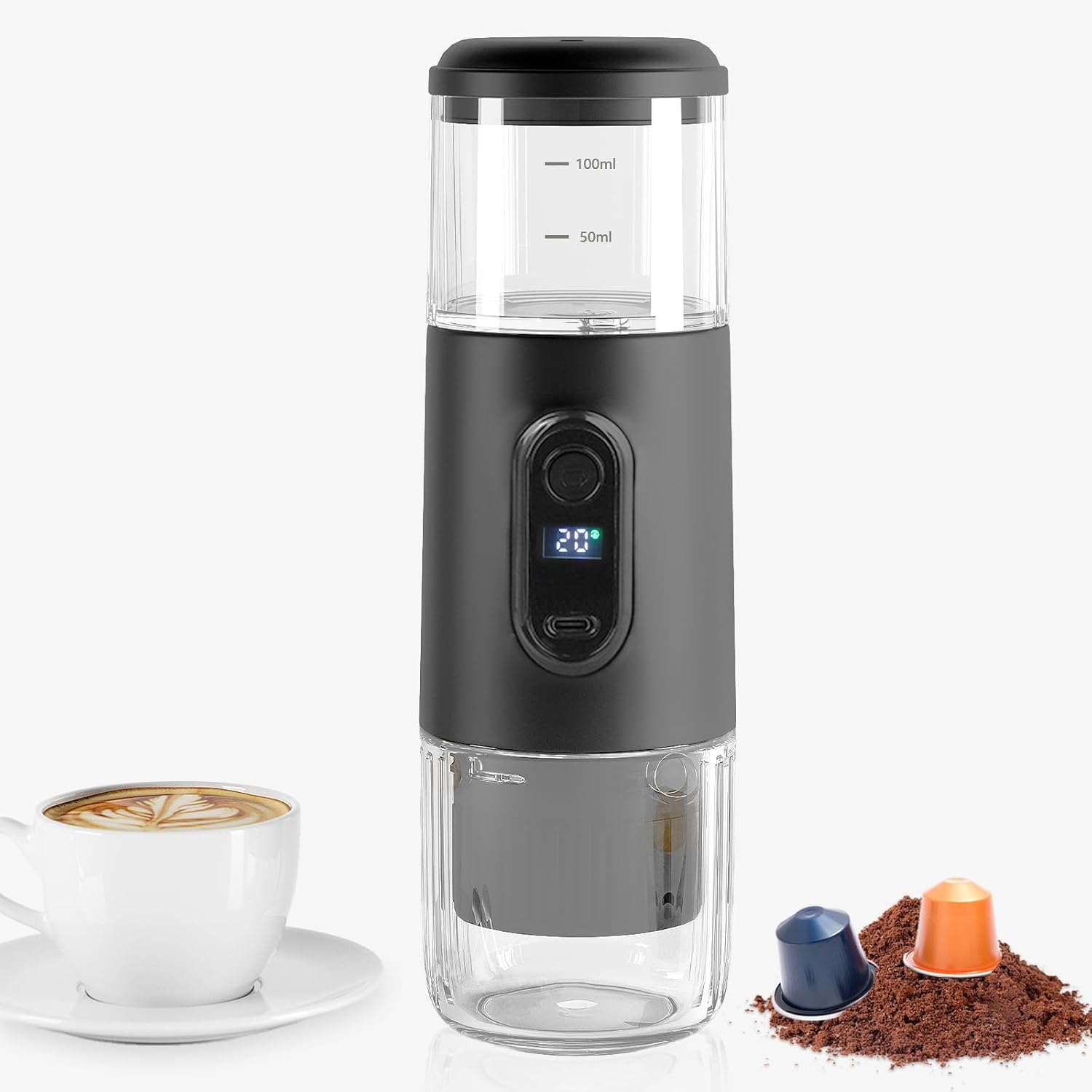 Amazon.com: Portable Electric Espresso Coffee Machine - 2 IN 1 Wireless ...