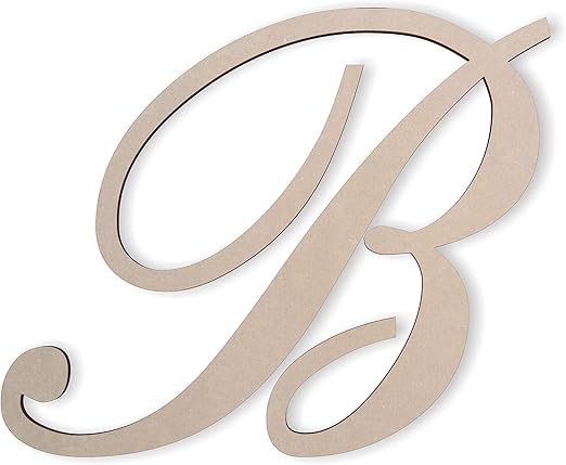 Amazon.com: Jess and Jessica Wooden Letter B, 12" Long x 1/4" Thick ...