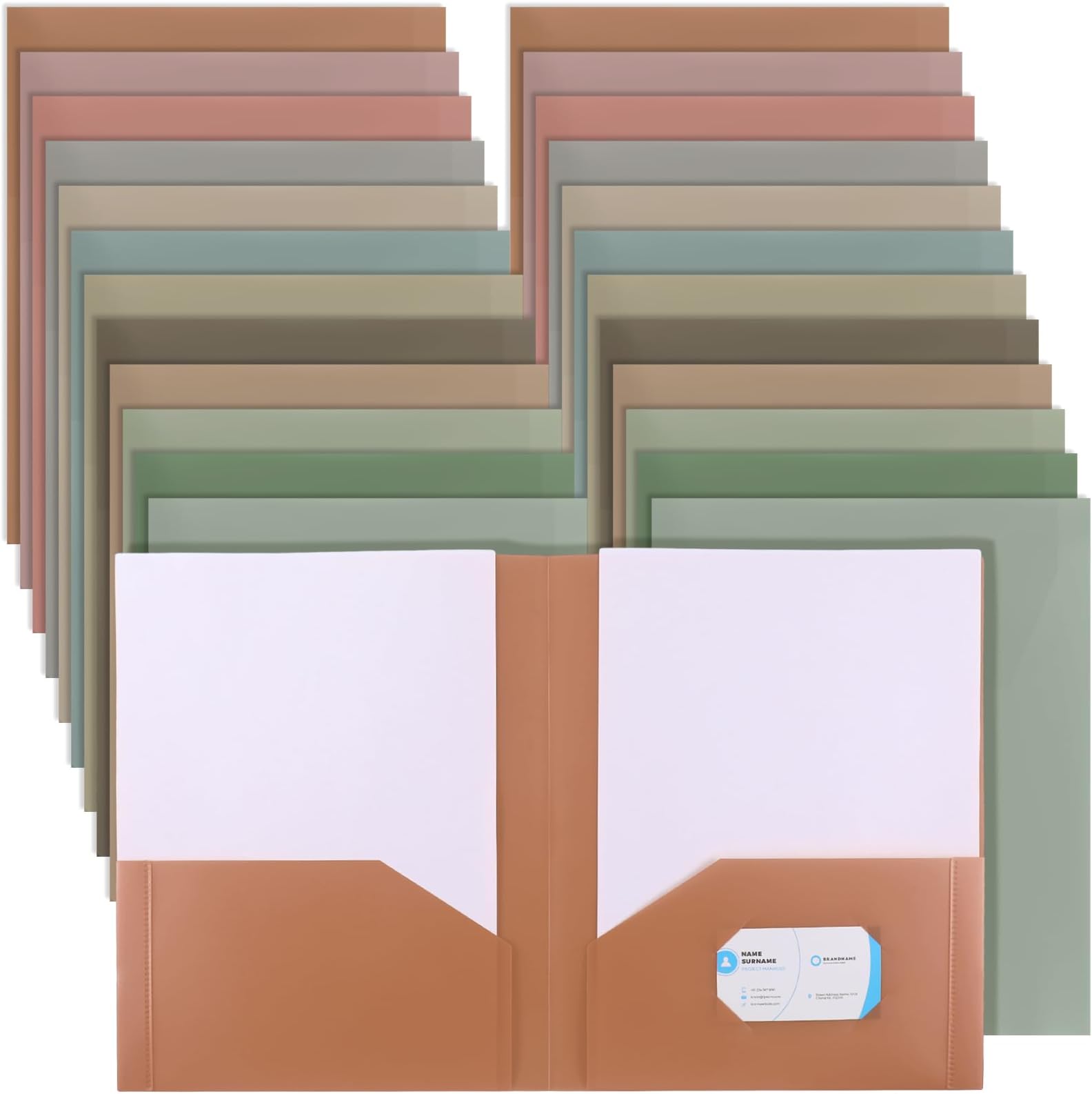 Amazon.com : Eersida 48 Pcs Folder with 2 Pocket for Teacher Gifts A4 ...