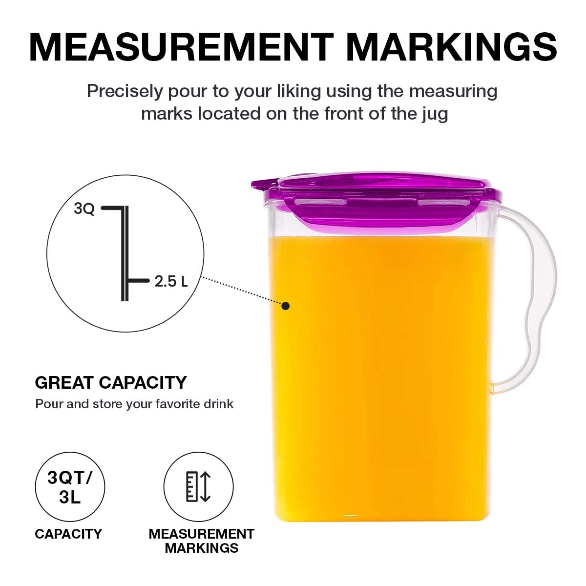 Snapklik.com : LocknLock HAP607P Aqua Fridge Door Water Jug