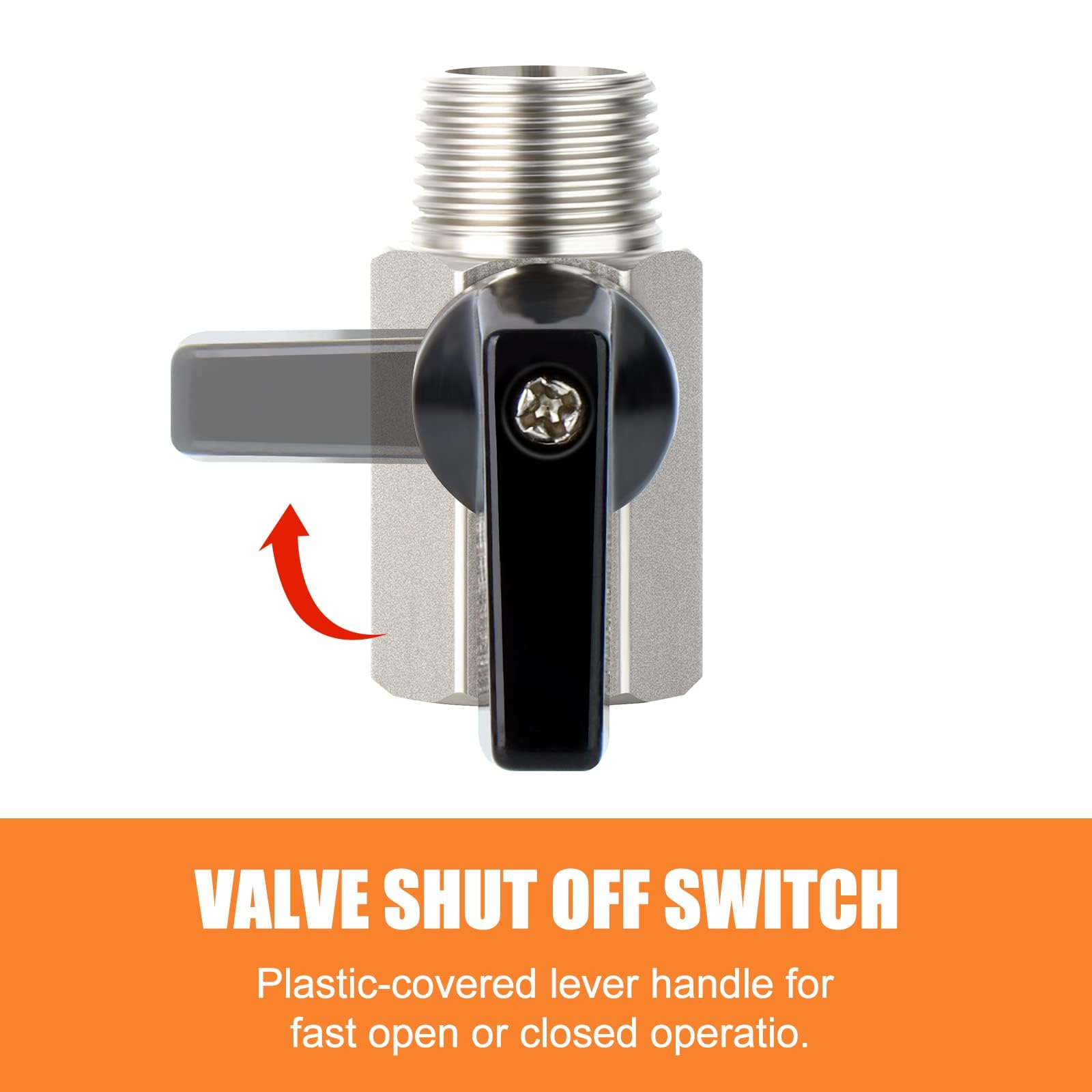 Snapklik.com : GASHER 3PCS 1/2Inch Mini Brass Ball Valve Shut Off Switch