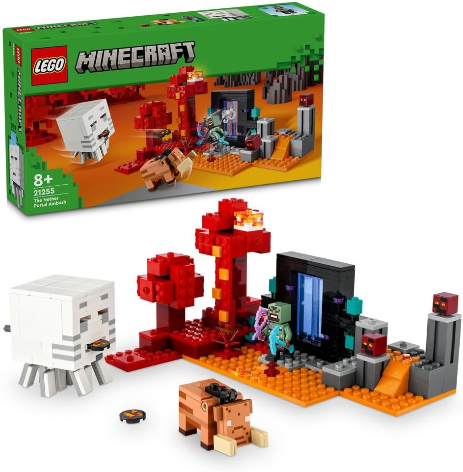 LEGO Minecraft The Nether Portal Ambush Adventure Set, Building Toys ...