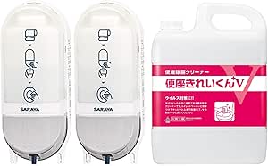 Amazon.co.jp: サラヤ 便座キレイ君5L 1個 ＋ 便座クリーナー用ディスペンサー SC-460R カートリッジボトル付 2個 セット : ドラッグストア