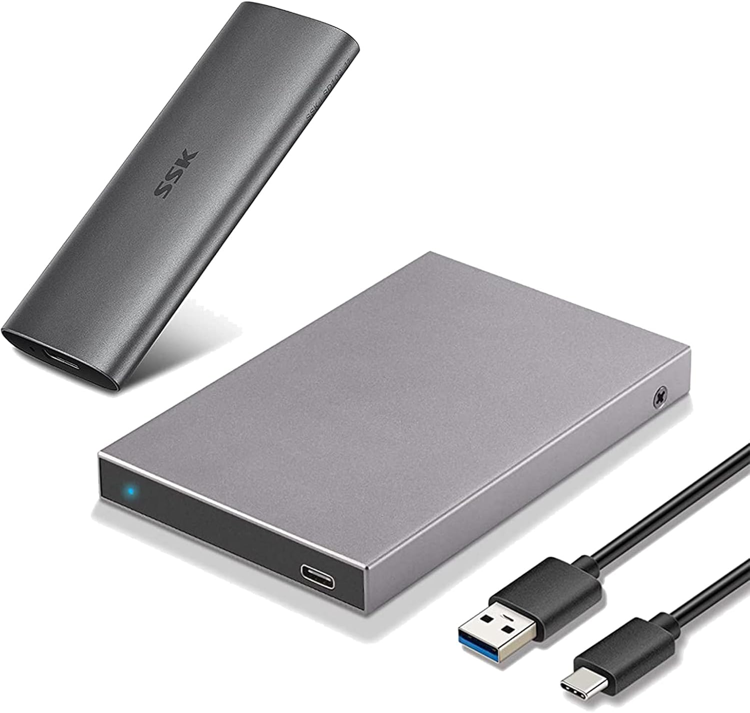 Amazon.com: SSK Bundles 1TB Portable External SSD with 550MB/s Transfer ...