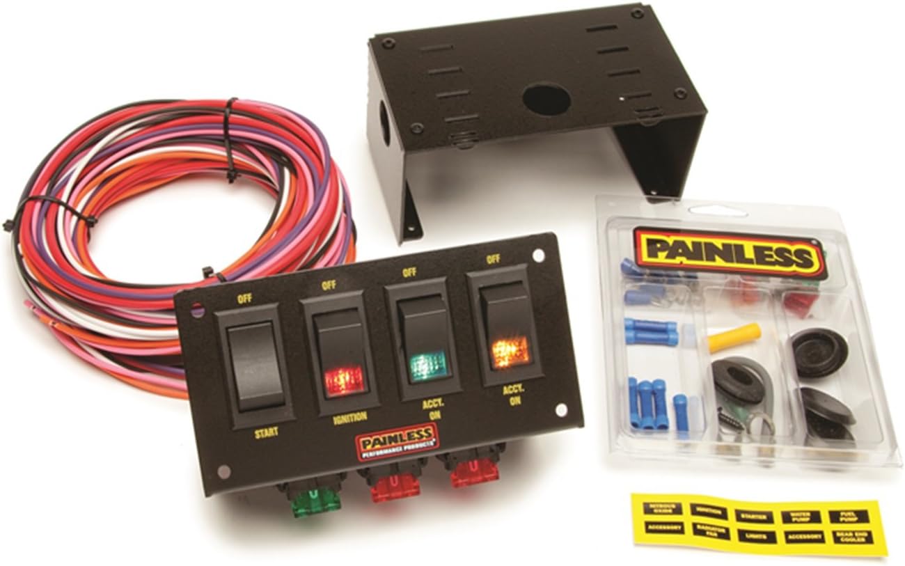 Painless Wiring 50301 4 Switch Panel W/Harness : Amazon.es: Electrónica