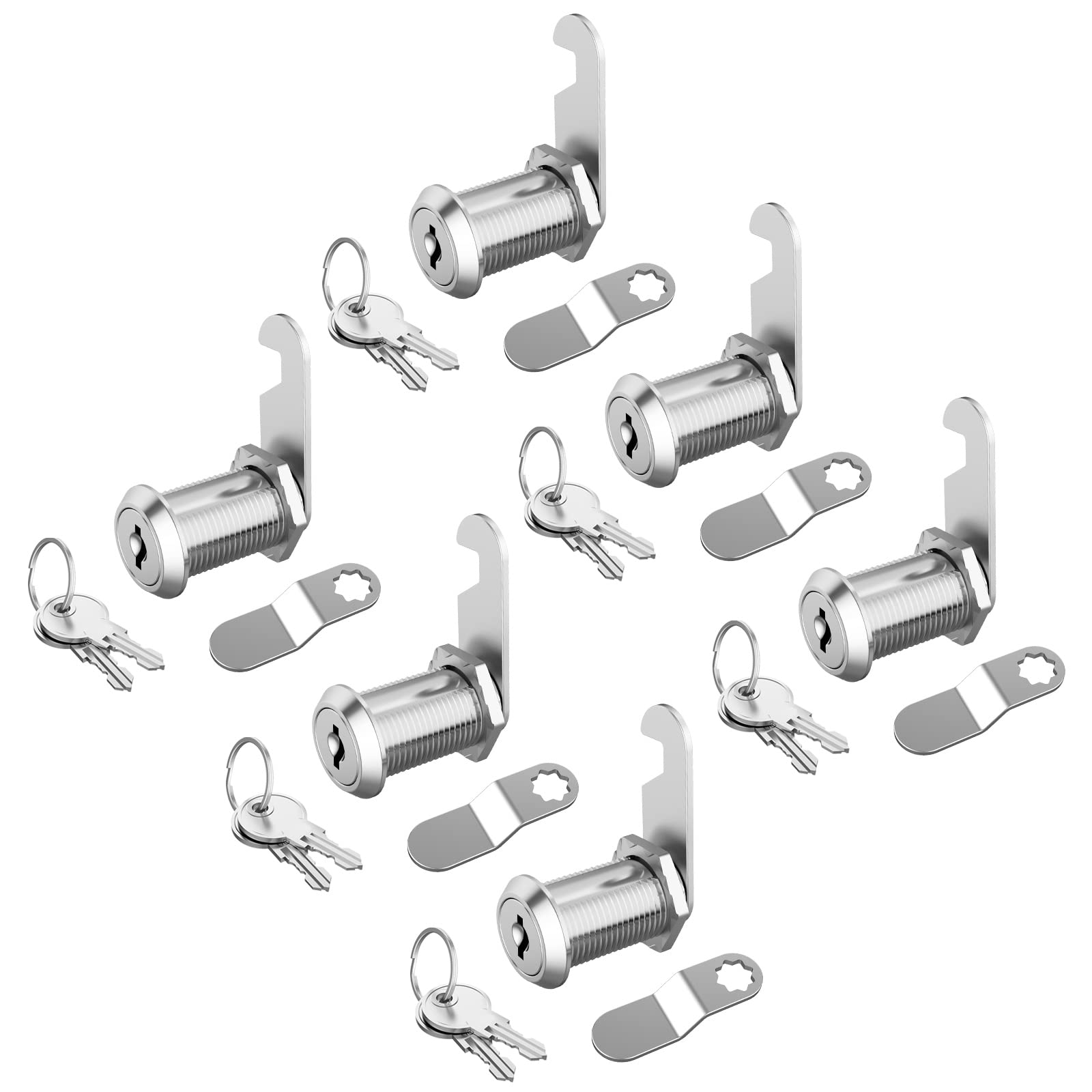 Jayseon 6 Pack Cabinet Locks, Mailbox Lock and Key Secure File Cabinet ...