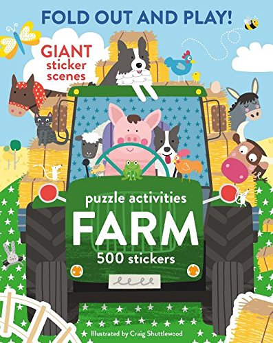 Fold Out and Play Farm: Giant Sticker Scenes, Puzzle Activities, 500 ...
