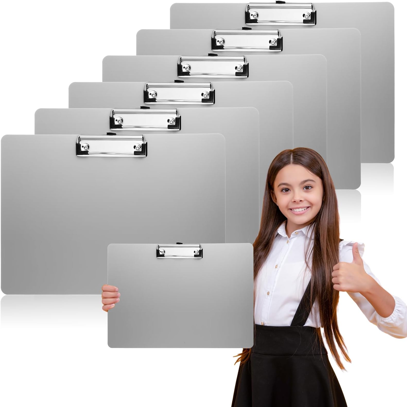 Amazon.com : Qilery 6 Pcs Landscape Clipboard 12 x 9 Inches Plastic ...