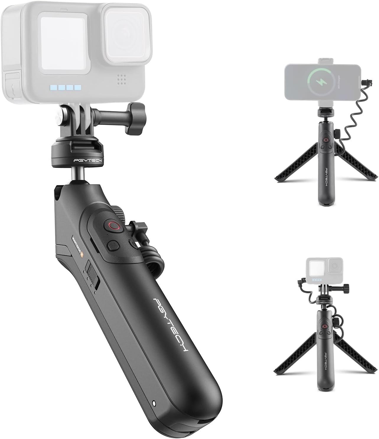 PGYTECH CapLock MantisPod Power, Battery Grip Handle Mount for Gopro ...