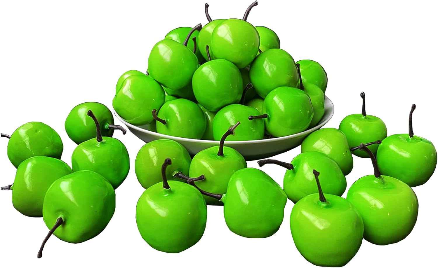 Amazon.com: Laiiqi 30 Pcs Mini Artificial Apples, Fake Little Green ...