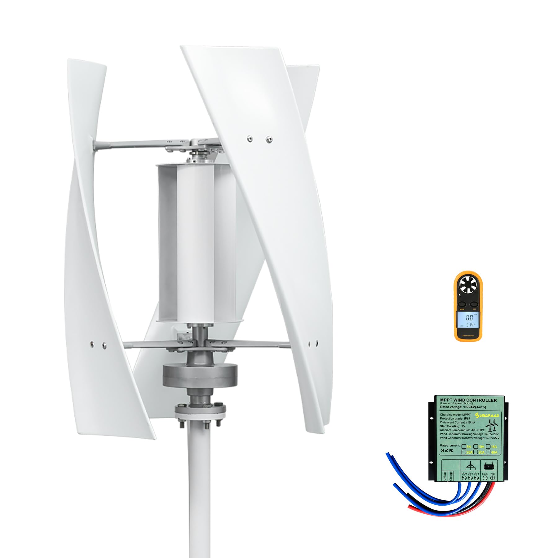 Amazon.com: Smaraad Vertical Wind Turbine Generator Kit 600W 12V, Wind ...