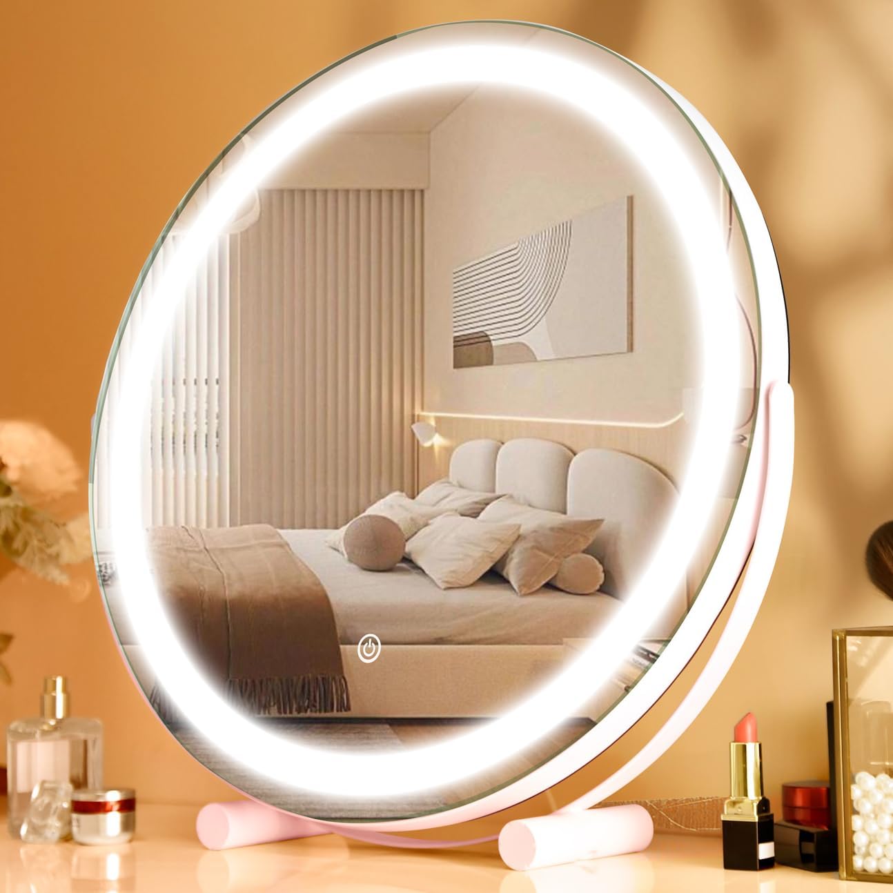 Amazon.com - DADYA 18-inch Makeup Mirror with Light, LED Round Light ...