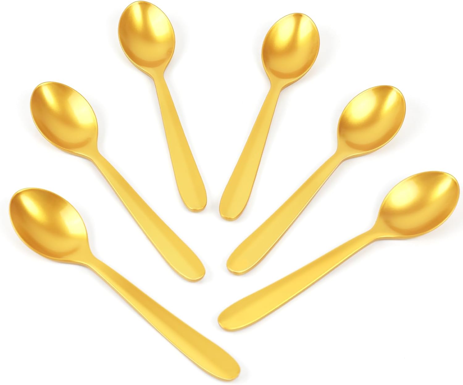 Amazon.com: Zonbaizey 6.8 Inch Gold Plastic Spoons - Gold Plastic ...