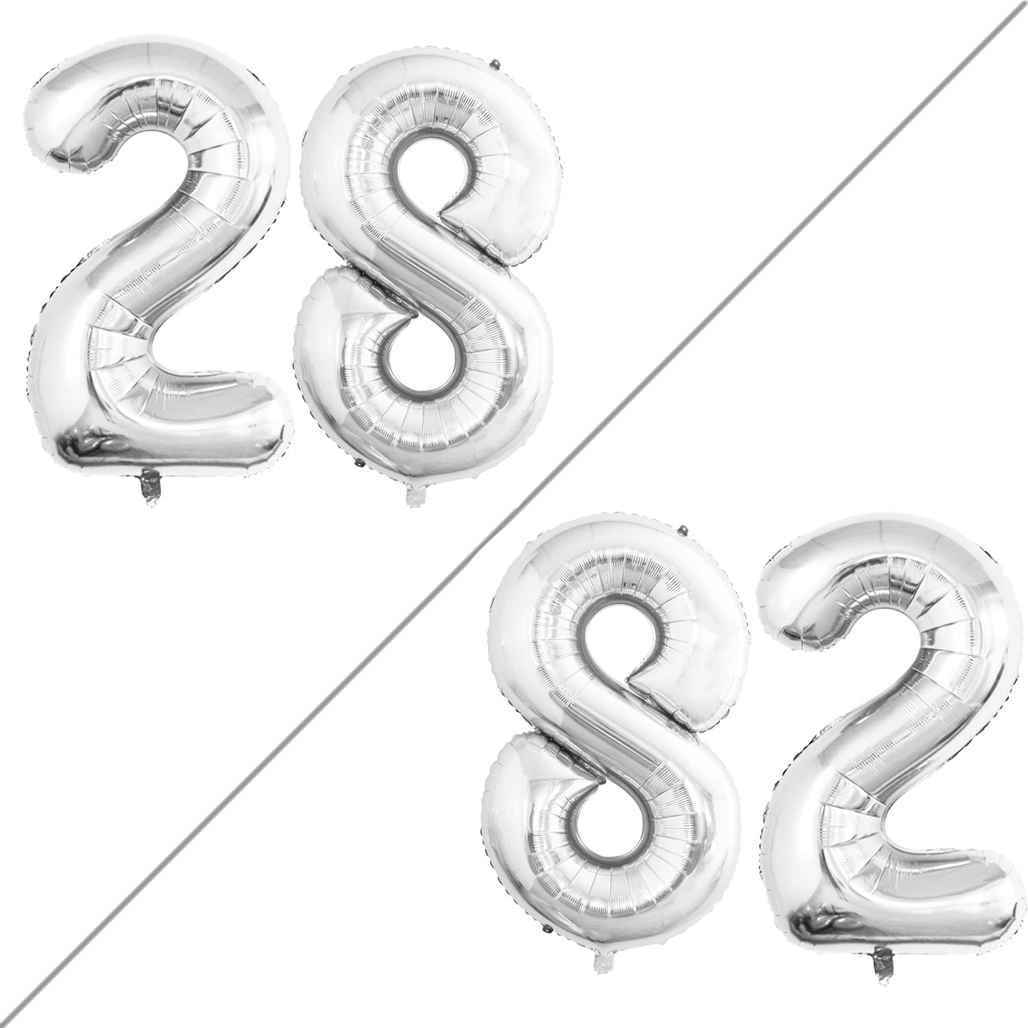 Amazon.com: GOER Number 28 Balloons for 28th Birthday Party Decorations ...