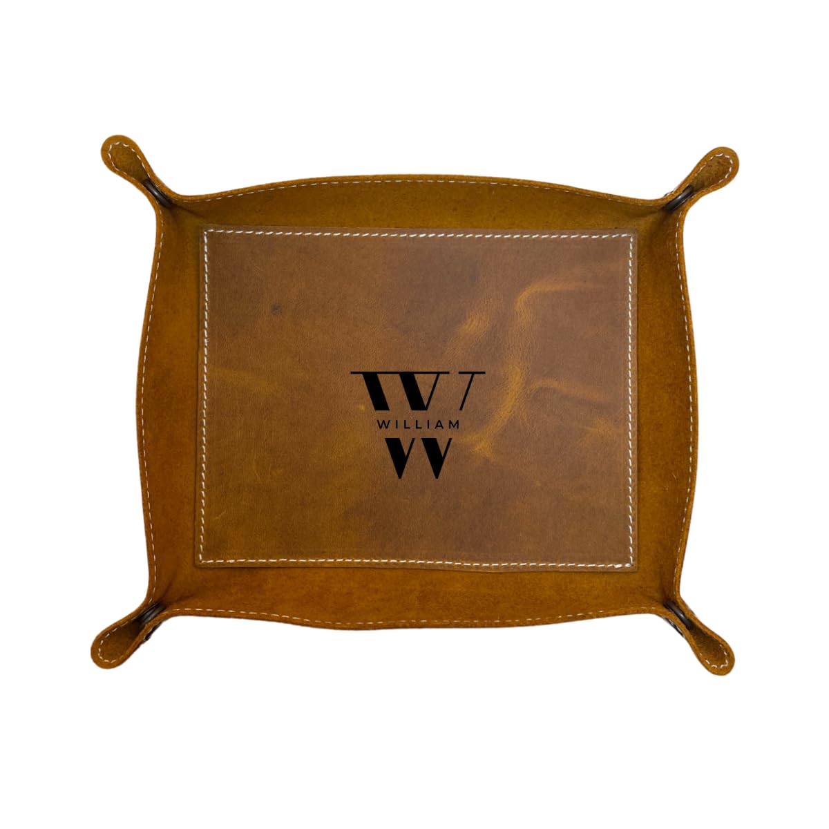 Amazon.com: Personalized Leather Valet Tray, Customizable Handmade ...