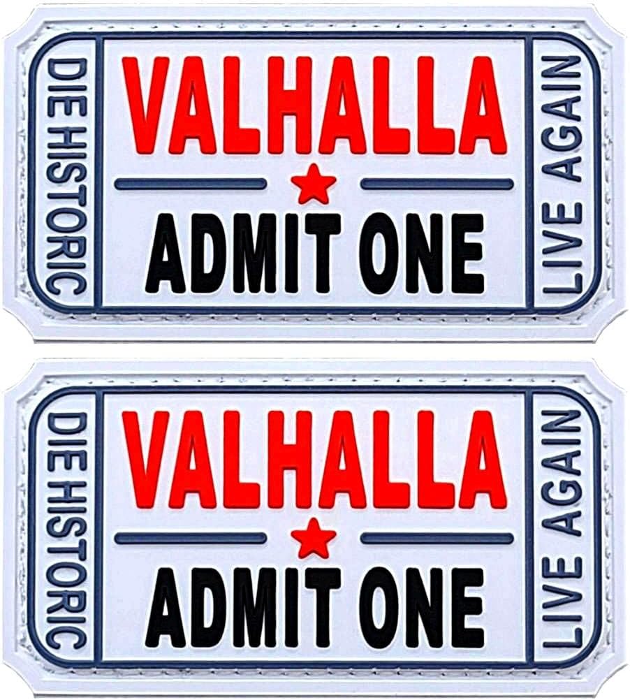 Amazon.com: Ticket to Valhalla Admit One Vikings 3D PVC Rubber Patch ...