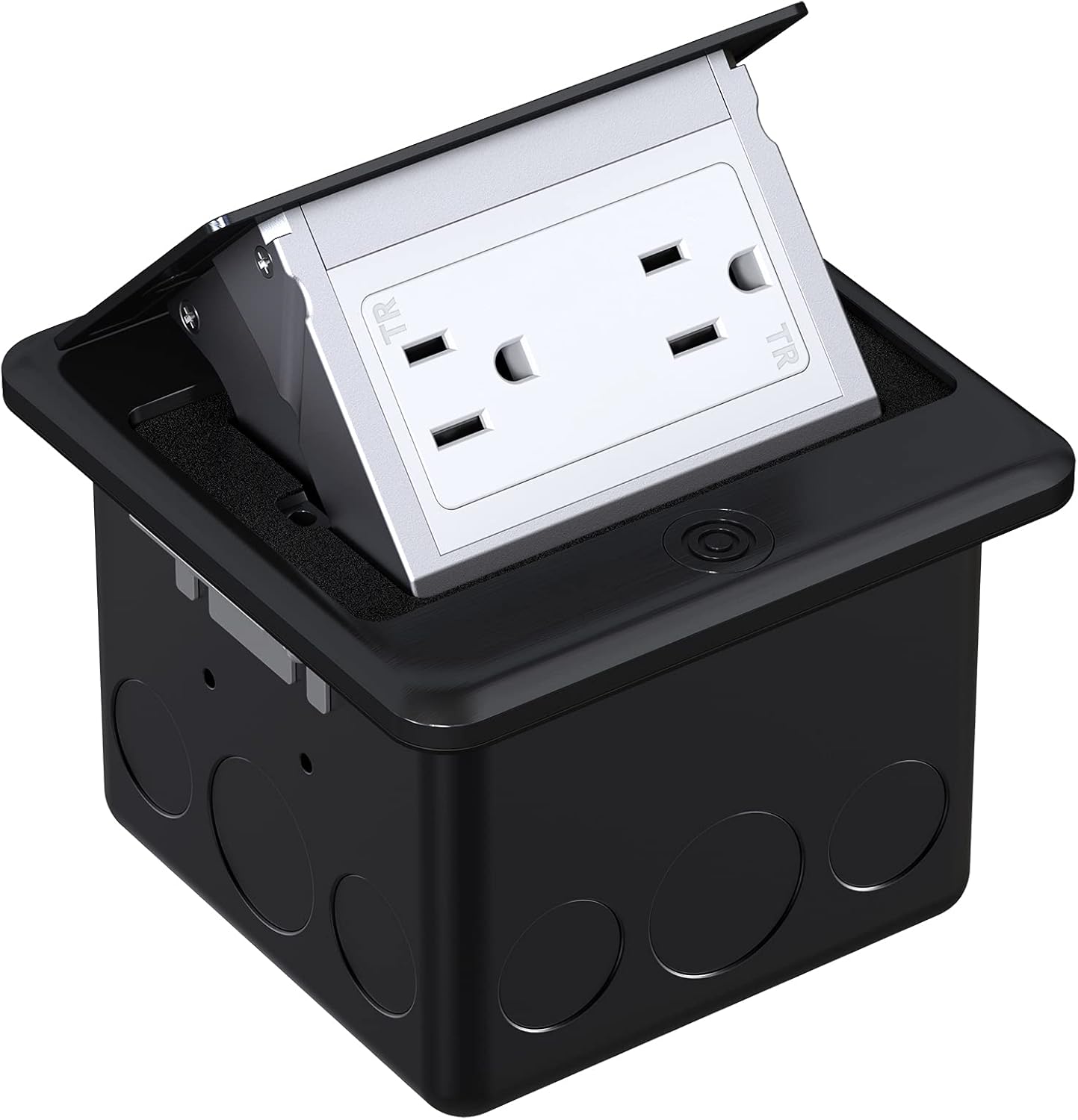 WEBANG Pop Up Floor Outlet Box with 15 Amp Tamper-Resistant Receptacle ...