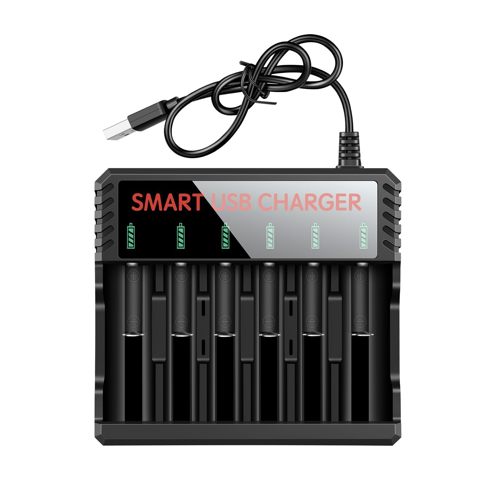 Amazon.com: 6 Bay 18650 Battery Charger Universal Charger for 3.7v ...