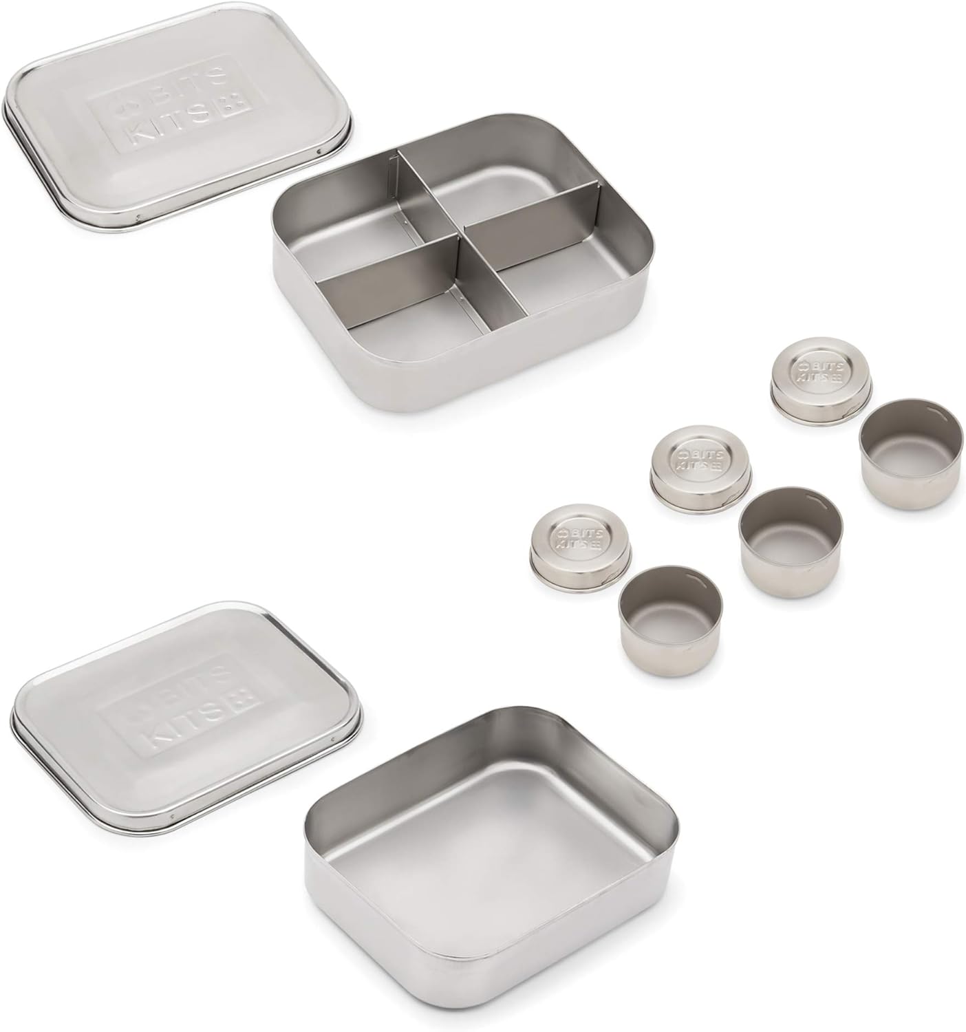 Amazon.com: Bits Kits Bento Box Lunch and Condiment Containers Bundle ...