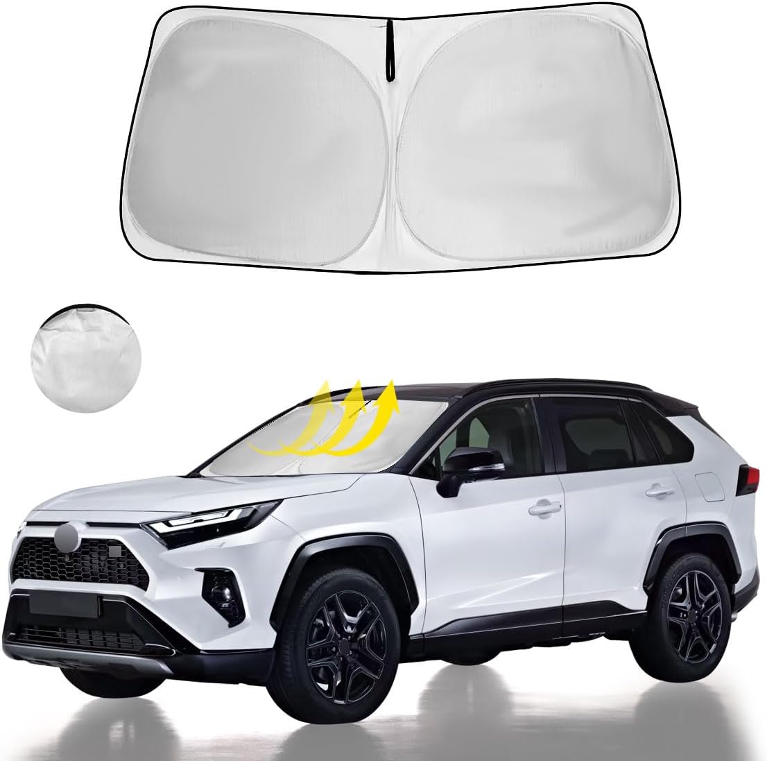 Amazon.com: AutoTech Zone Sunshade for 2019-2024 Toyota RAV4 SUV ...