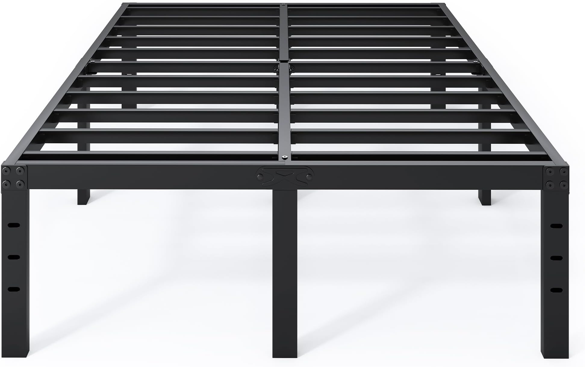 Amazon.com: Veezyo Metal Bed Frame Queen - 18 Inch Black Metal Platform ...