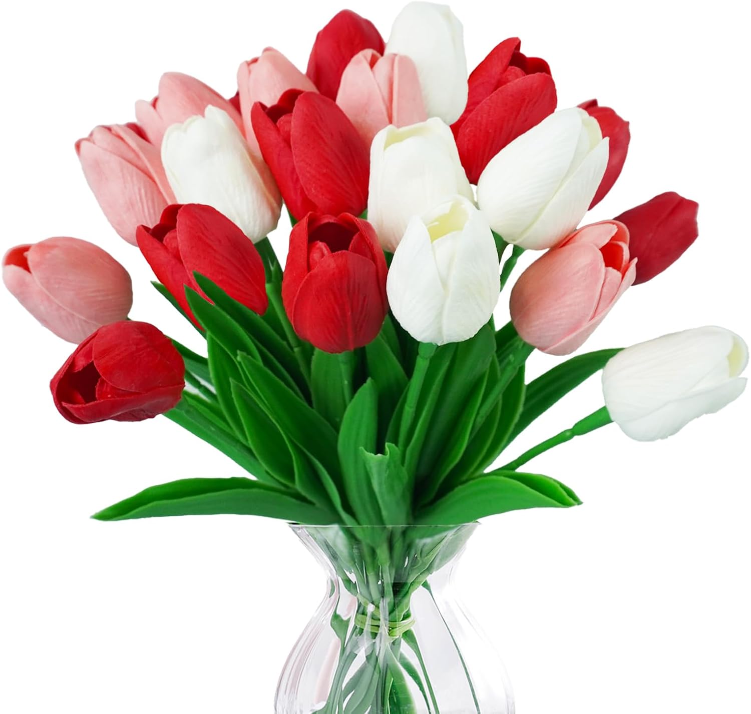 Amazon.com: Ruidazon 18 Pcs Real Touch Tulips Artificial Flowers, Fake ...