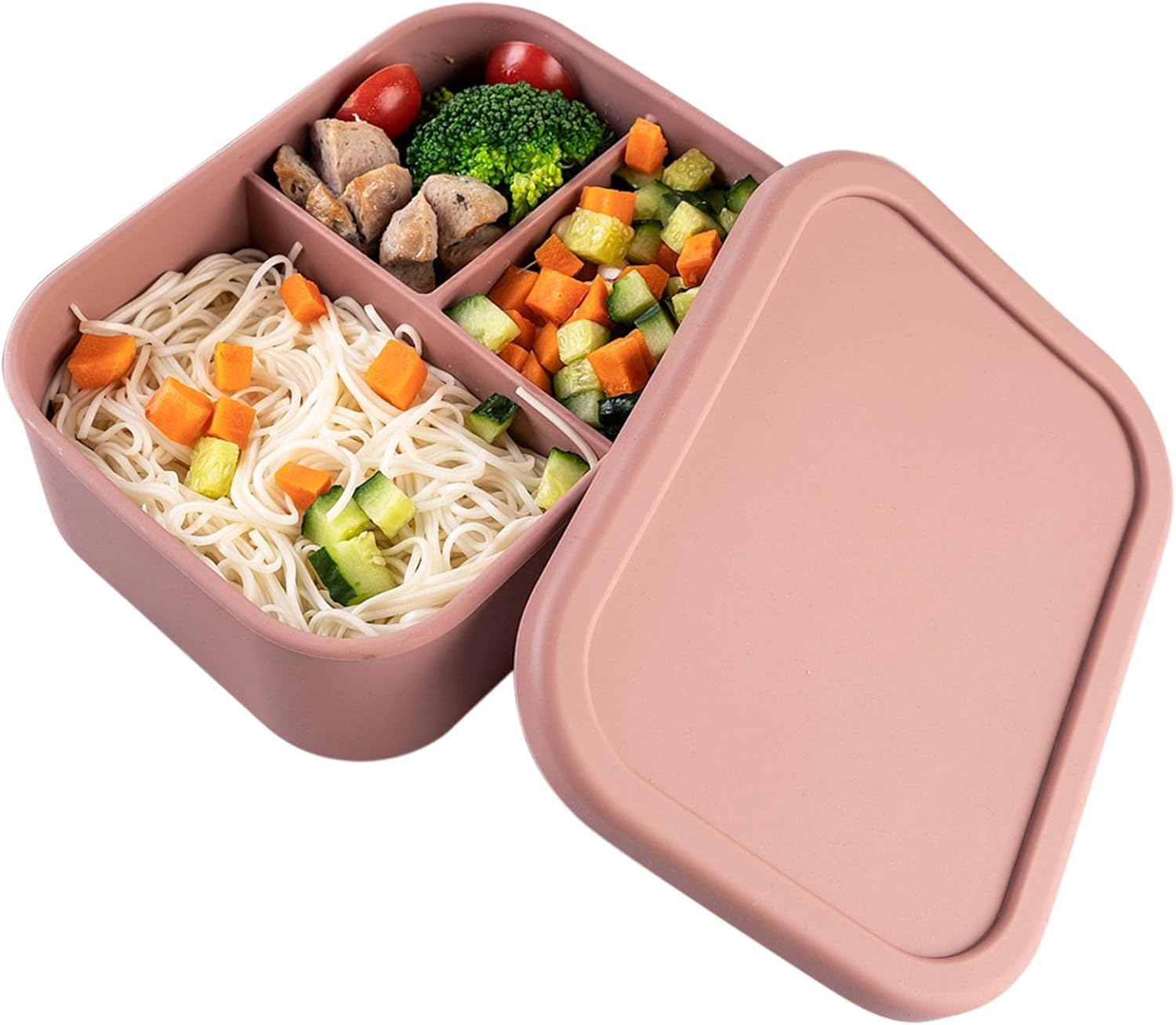 Lunch Box Container,Portable Fresh-Keeping Bowl | 3 Compartment Food ...