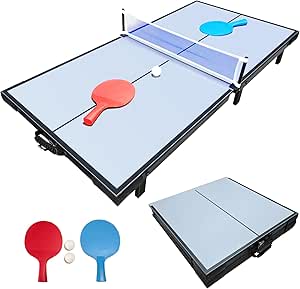 DRM 48 Inch Folding Table Tennis Table Top, Portable Ping Pong Table ...