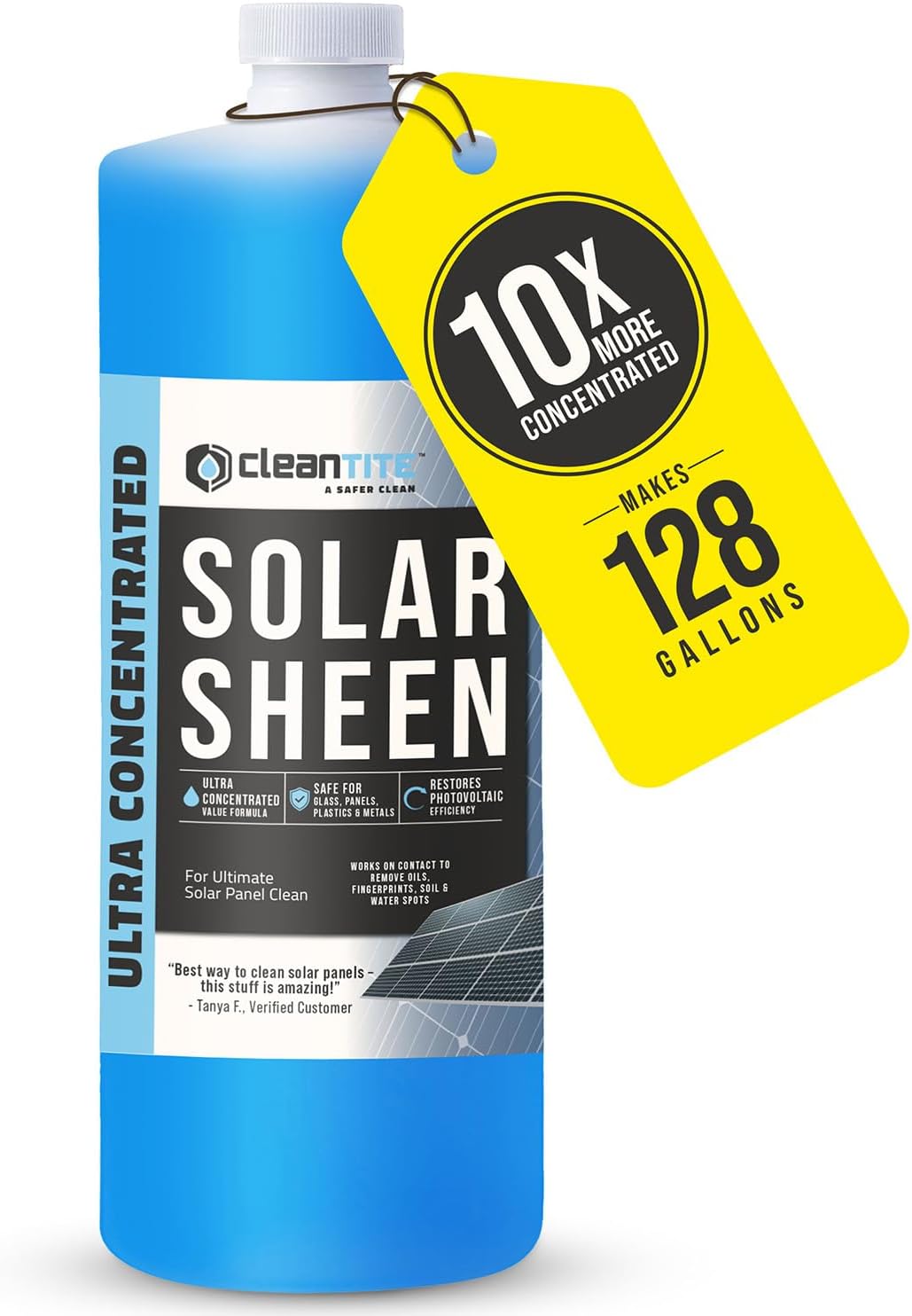 Amazon.com: CLEANTITE Solar Panel Cleaner 1 Gallon (Makes 512 G ...