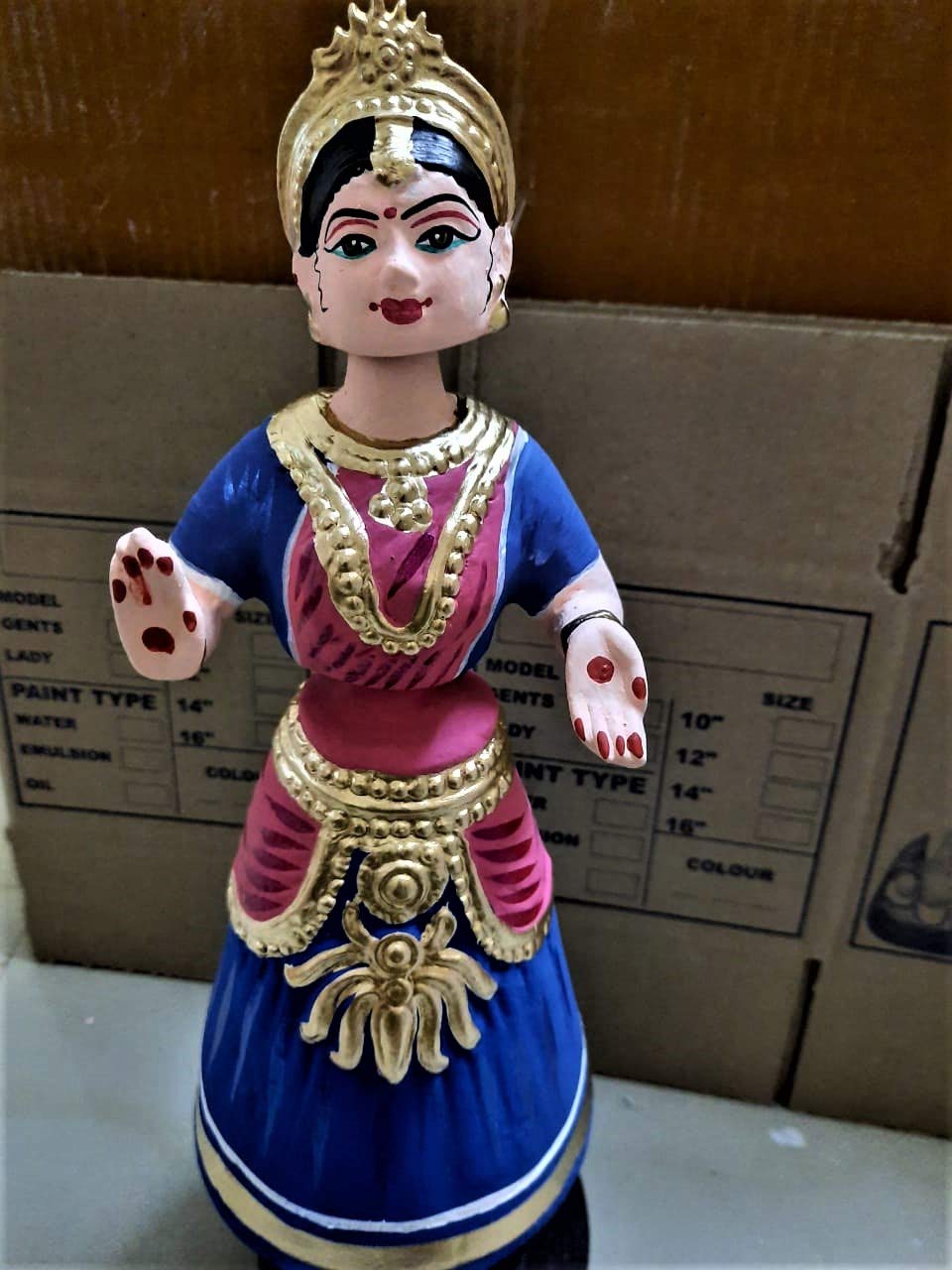 Buy Pretty Traditional TANJORE Dancing Doll 14 INCH Pink Online at Low ...