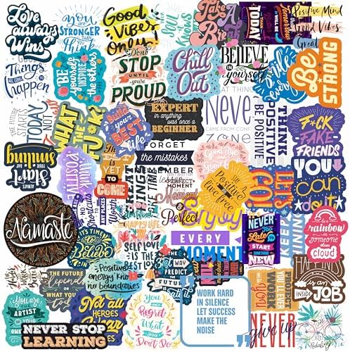 11 Strokes Set of 100 Motivational Stickers, Study Room Decoration ...