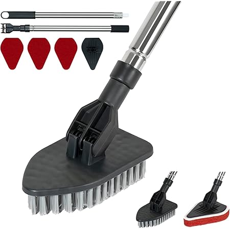 Amazon.com: Shower Cleaning Scrub Brush with Long Handle - 2 in 1 ...