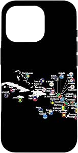 Amazon.com: Caribbean islands Flags and map, Caribbean sea vacations Tee Case for iPhone 16 Pro ...