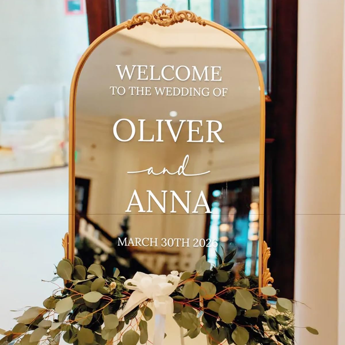 Amazon.com: Personalized Wedding Entrance Sign, Sticky Wedding ...